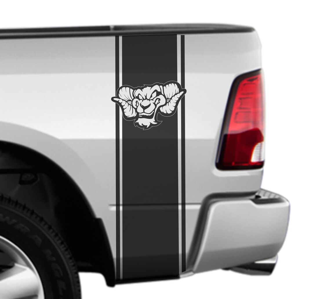 Truck Decals, Sport Racing Stripes Fits Ram With Horns Accessories ...