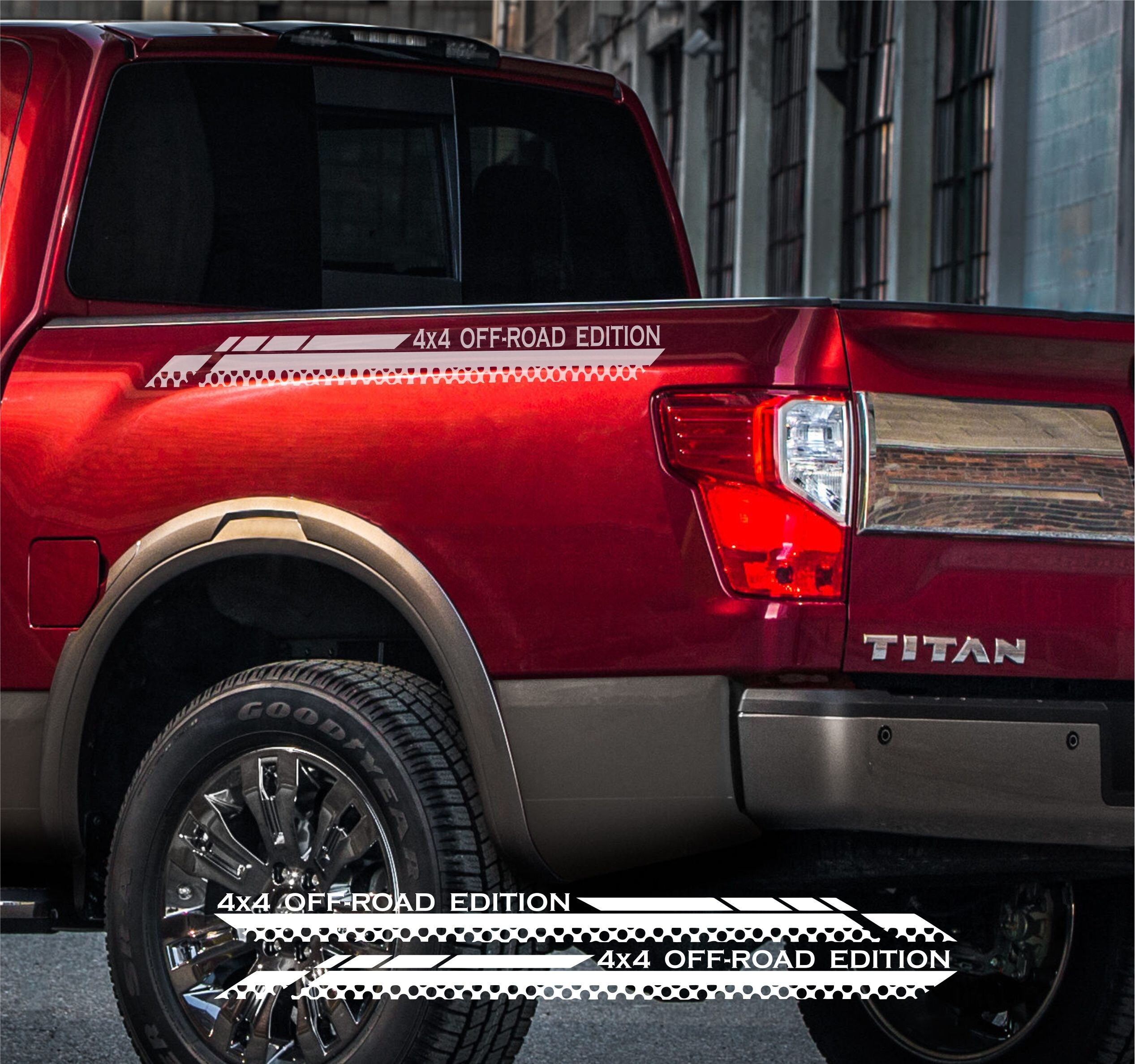Fits Nissan Titan Pro4x Decal 4x4 off Road Performance Graphics Stripes ...