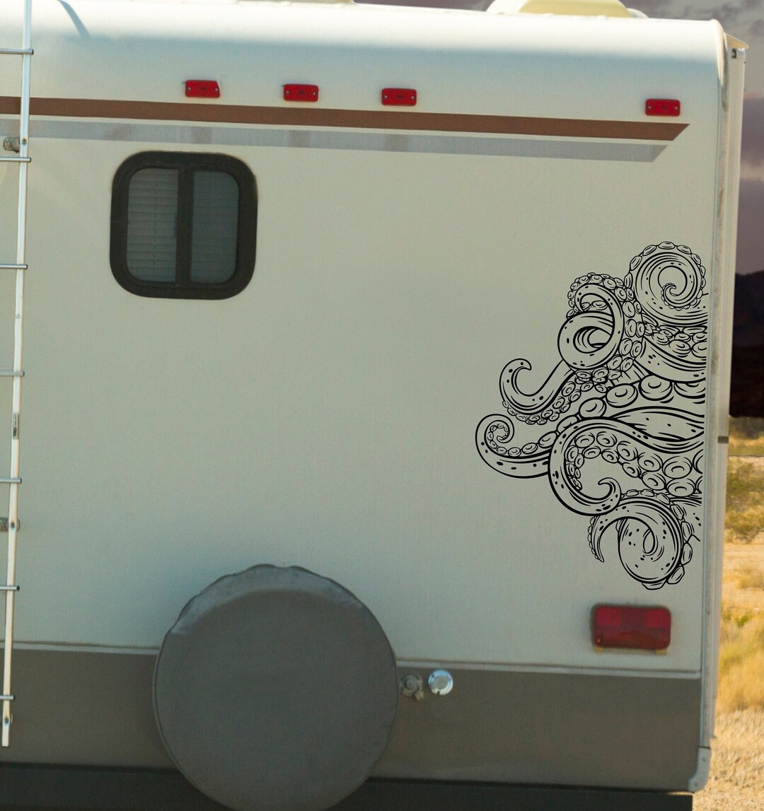 Camper RV Truck Decal, Camping Sticker, Travel Logo Custom Explore ...