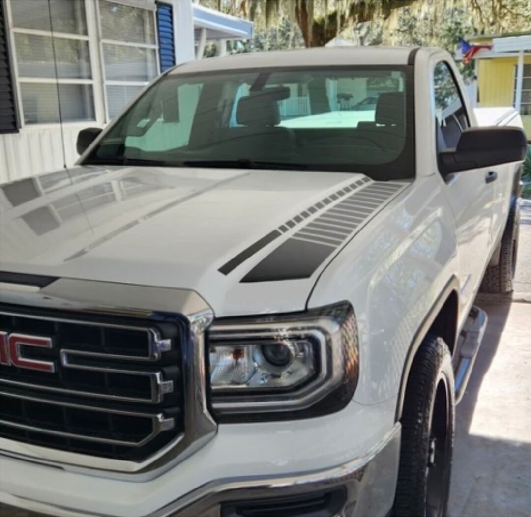 Hood Vinyl Stripes for GMC Sierra 1500 Decal Vinyl Graphics 4x4 off ...