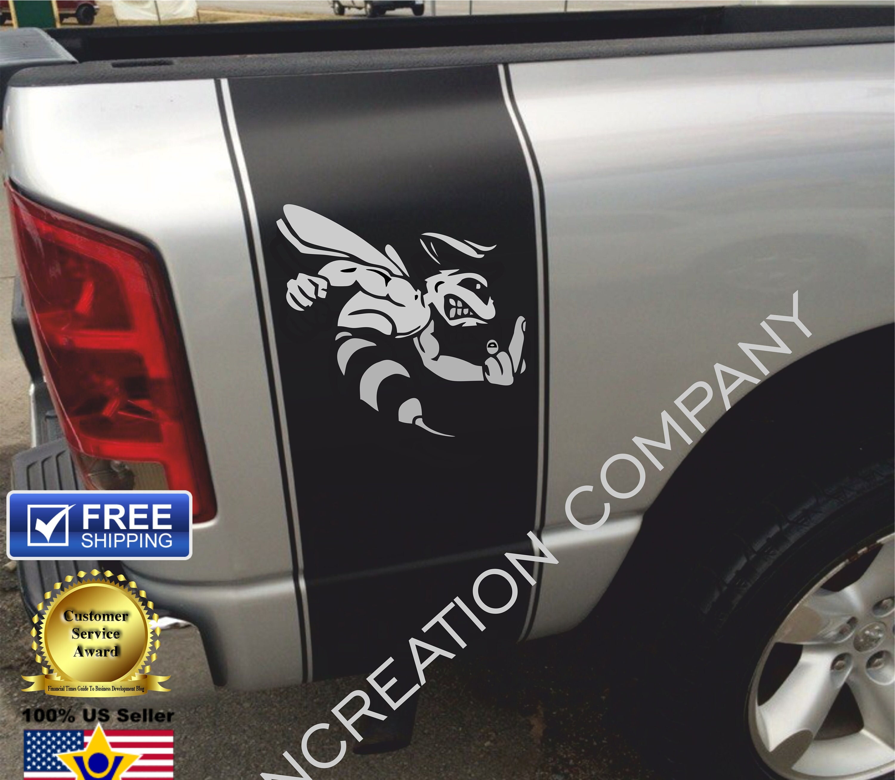 Bee With Middle Finger Truck Vinyl Stripes Decal Sticker - Etsy