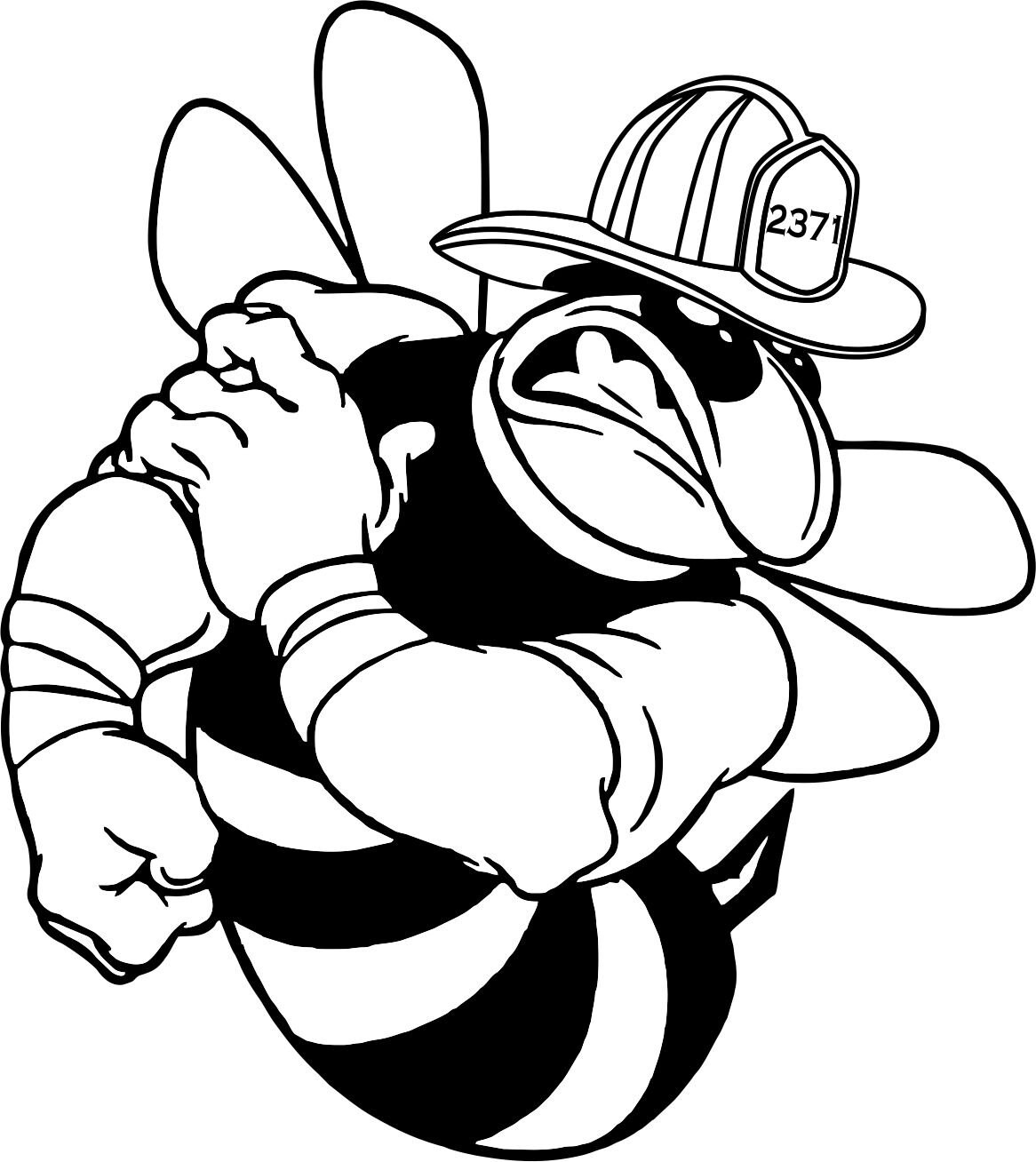 Firefighter Rumble Bee Vinyl Decal Fire Fighter Helmet Any Truck Vinyl ...