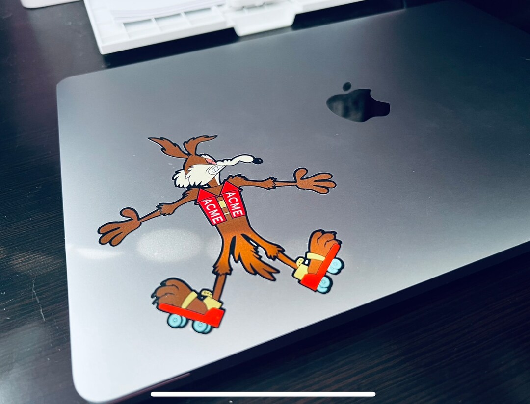 Wille Coyote Laptop Splat Vinyl Decal Car Roadrunner Sticker - Etsy