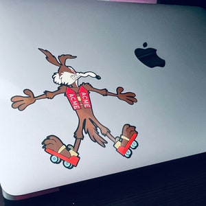 Wille Coyote Laptop Splat Vinyl Decal Car Roadrunner Sticker - Etsy