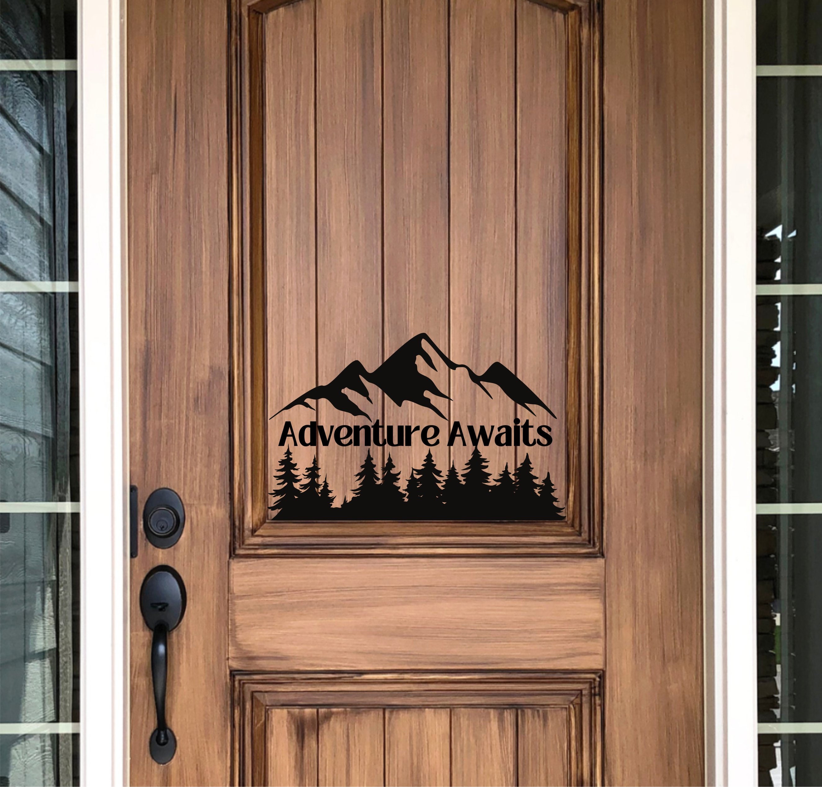 RV Camper Adventure Awaits Vinyl Decal, Mountains Travel Logo Car ...