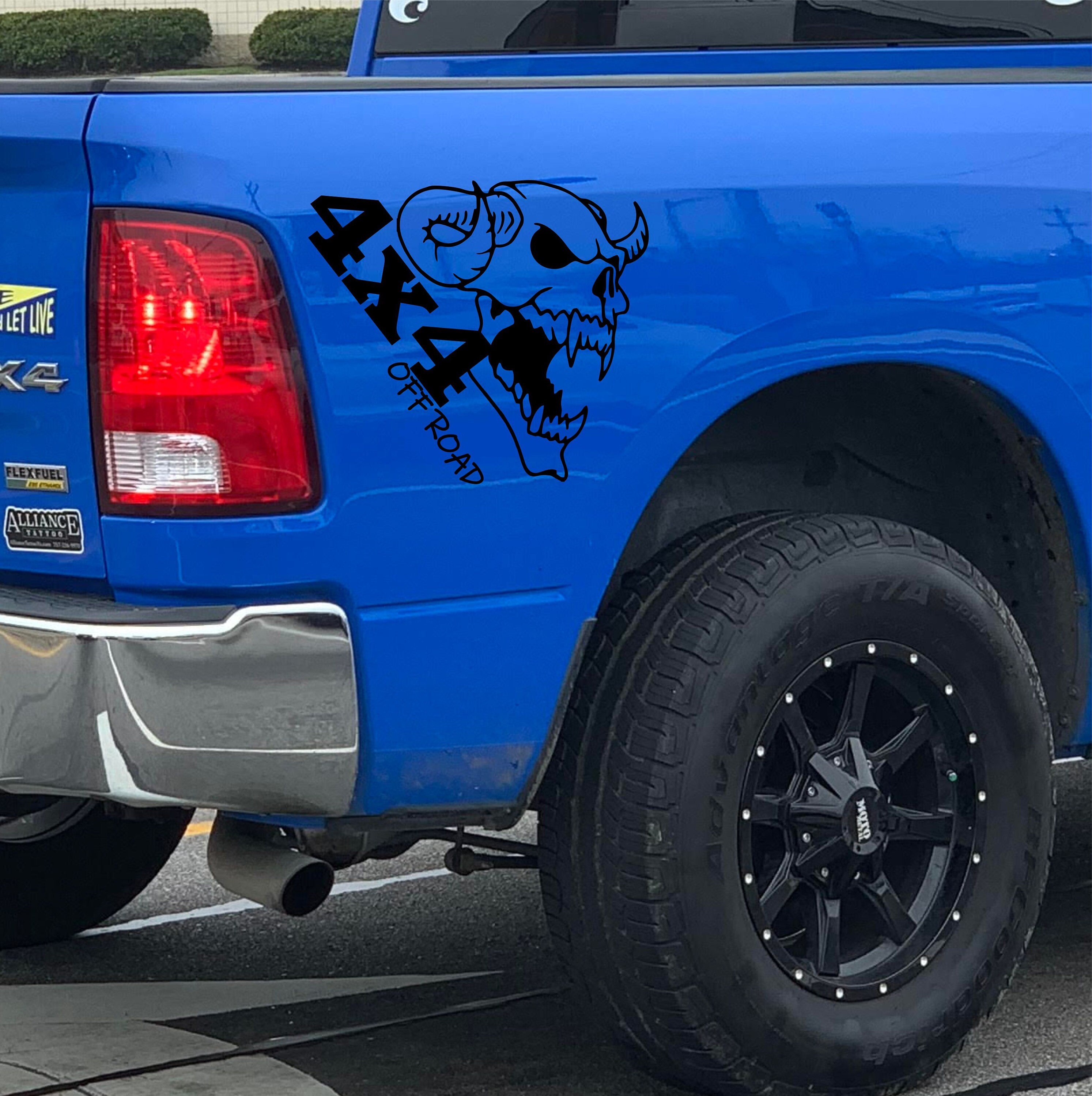 Skull off Road 4x4 Truck Vinyl Decals, Sport Racing Stickers ...