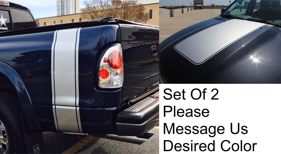 Truck Hood Stripe and Rear Bed Stripes, Any Truck Vinyl Decals, Racing ...