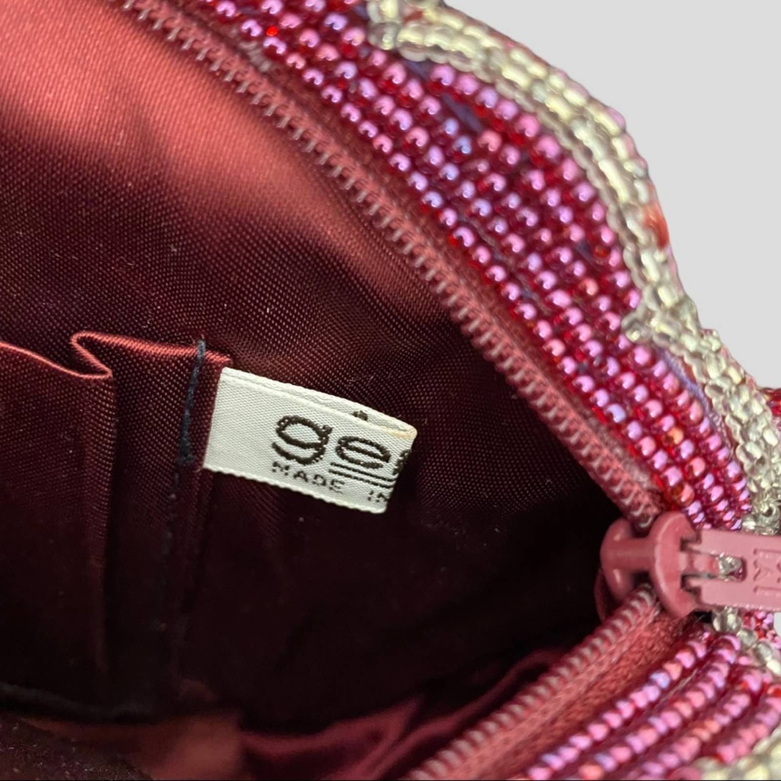 Vintage Genie Purple Silver Beaded Shell Zip Top Small Clutch - Etsy