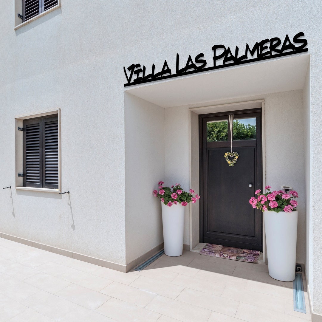 Personalized Metal Villa Name Sign, Custom Cottage Name Sign, Unique ...