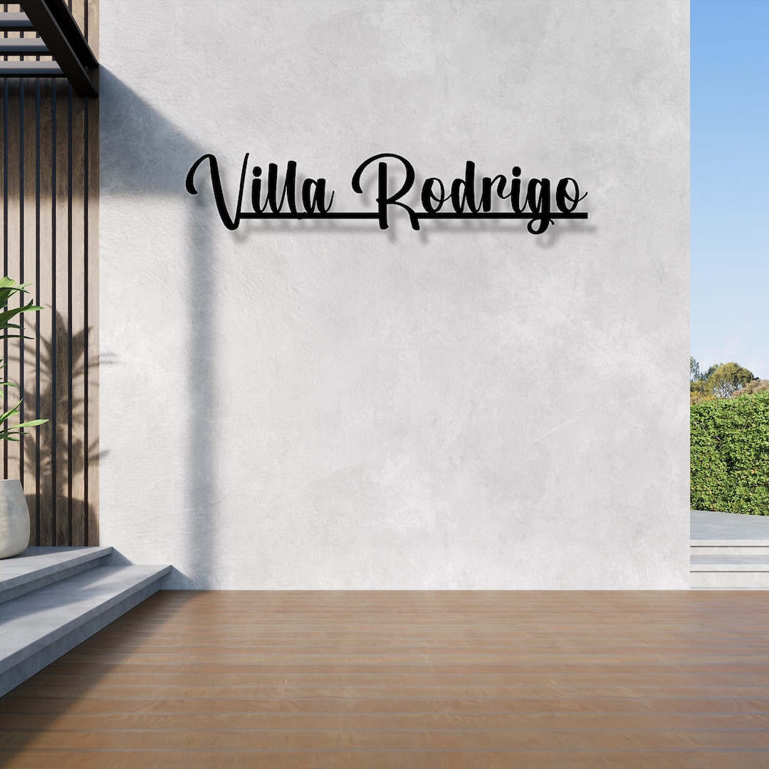 Personalized Metal Villa Name Sign: Custom House Entry Decor - Etsy