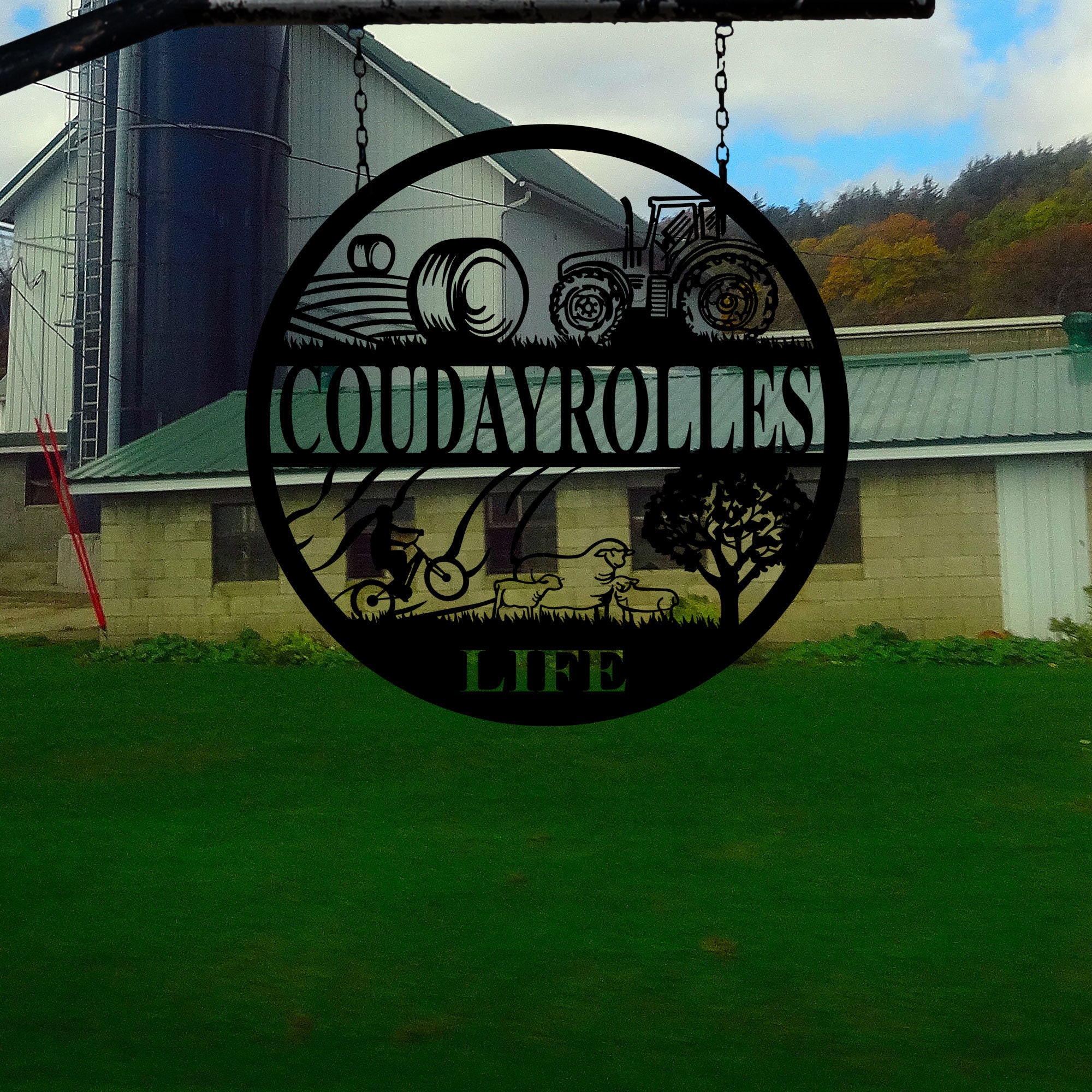 Personalized Metal Farm Sign: Custom Ranch Name Wall Art - Etsy