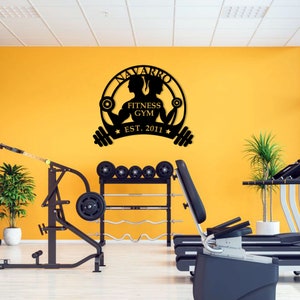 Personalized Metal Gym Sign: Custom Fitness Wall Decor - Etsy
