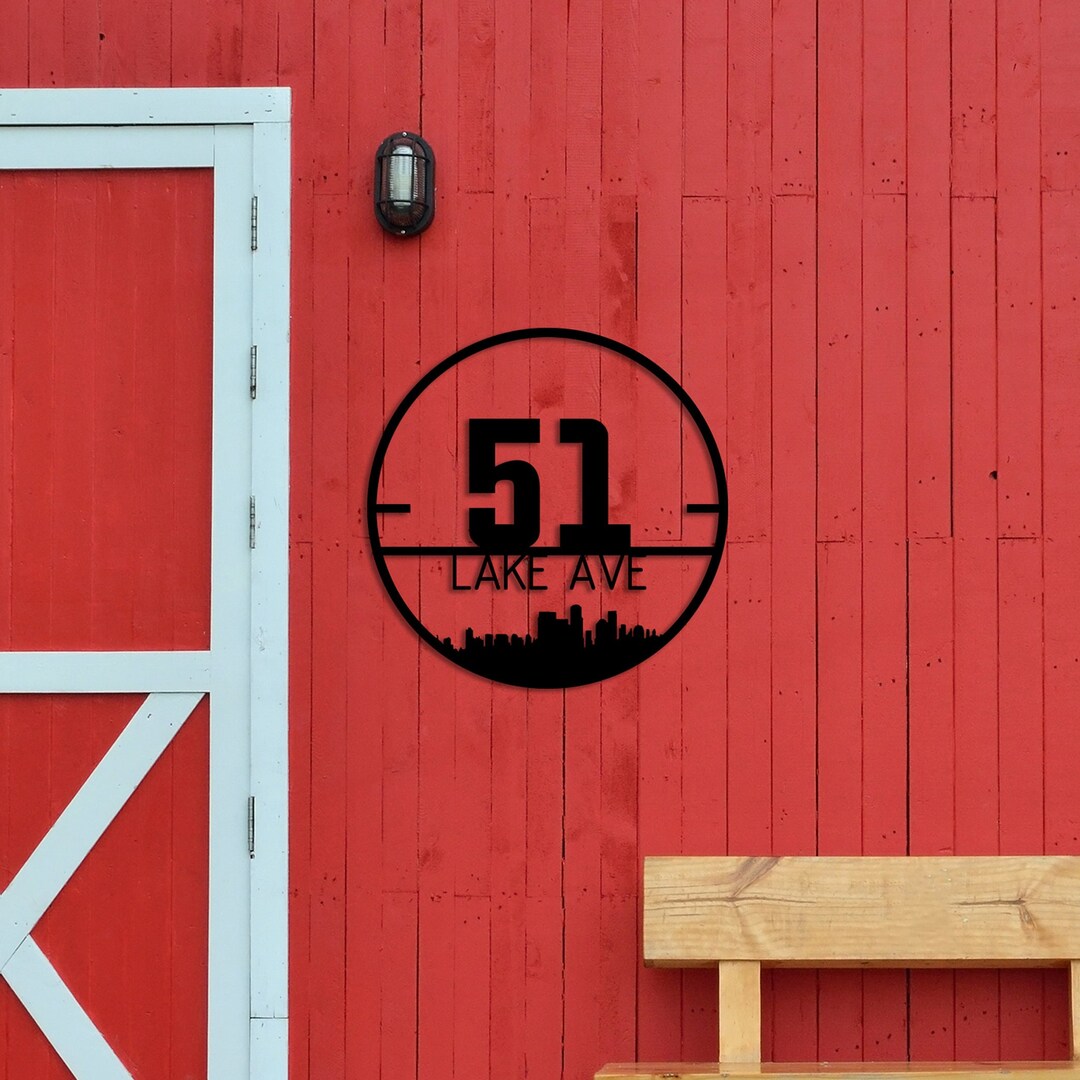 Custom Metal Street Name Sign, Personalized Metal Adress Name Sign ...