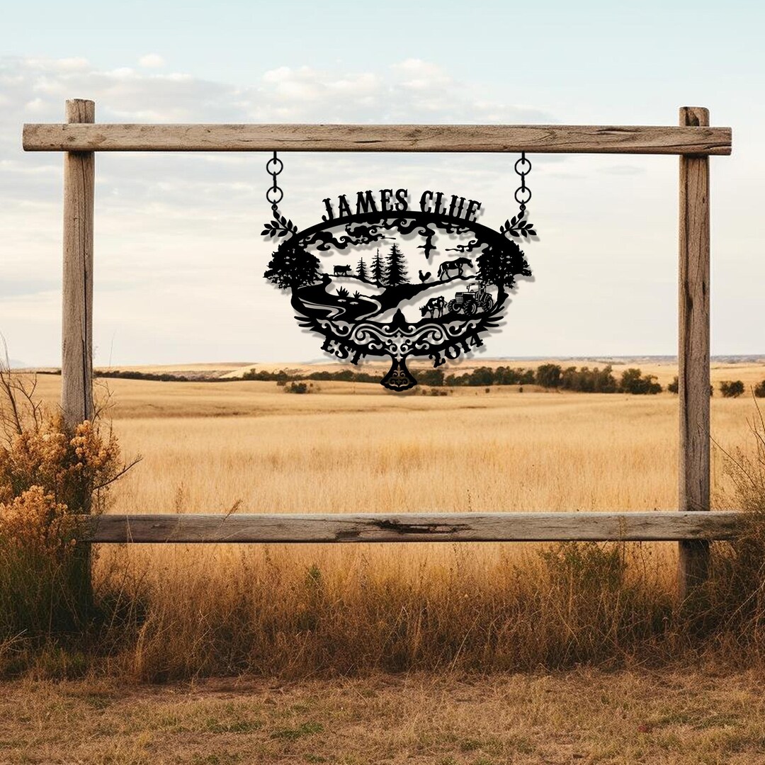 Custom Metal Farmhouse Sign, Custom Unique Family Gift, Personalized ...