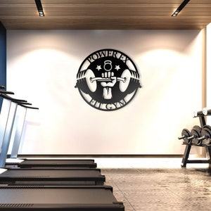 Custom Metal Gym Sign, Personalized Fitness Wall Sign, Established Sign ...