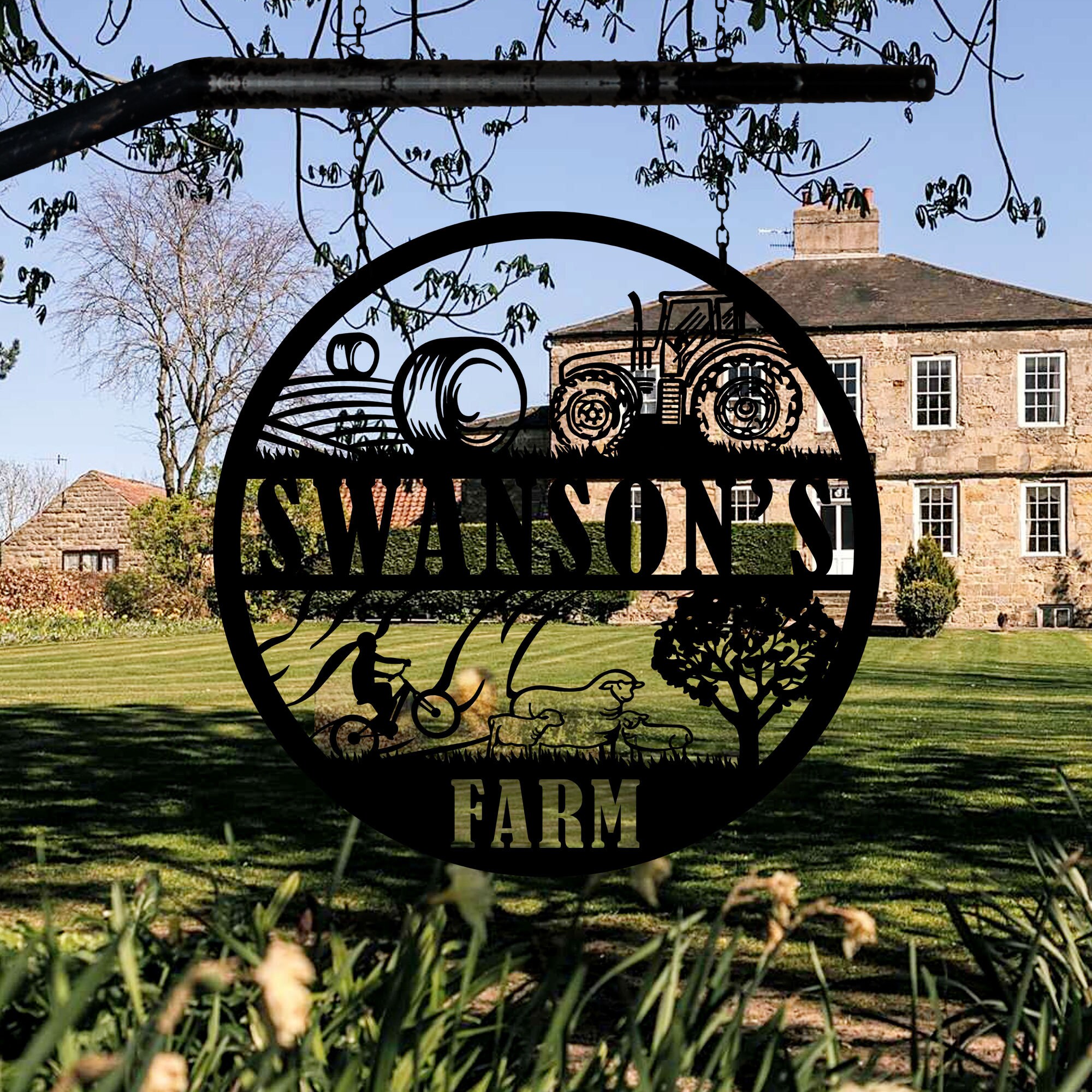 Personalized Metal Farm Sign: Custom Ranch Name Wall Art - Etsy