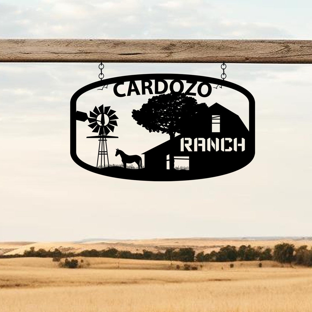 Personalized Metal Ranch Name Sign, Custom Metal Horse Barn Sign, Farm ...