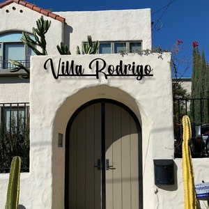 Personalized Metal Villa Name Sign: Custom House Entry Decor - Etsy