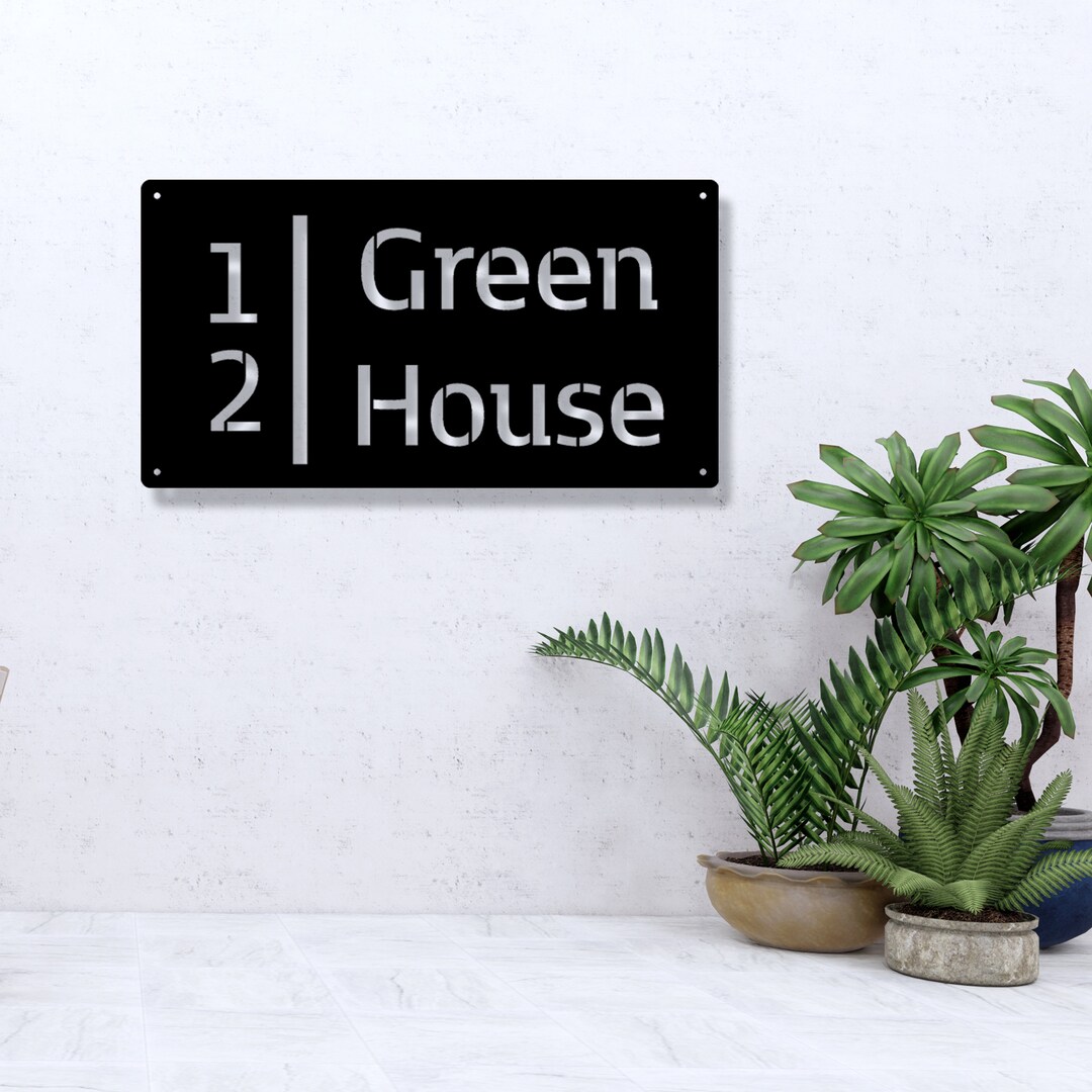 Personalized Metal Name Plate Sign: Custom Address, Villa, Bar Sign - Etsy