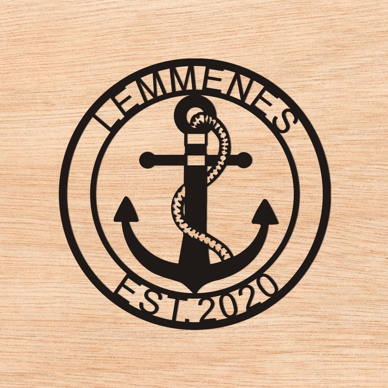 Personalized Metal Anchor Name Sign - Sea Lovers Gift - Marine Entry ...