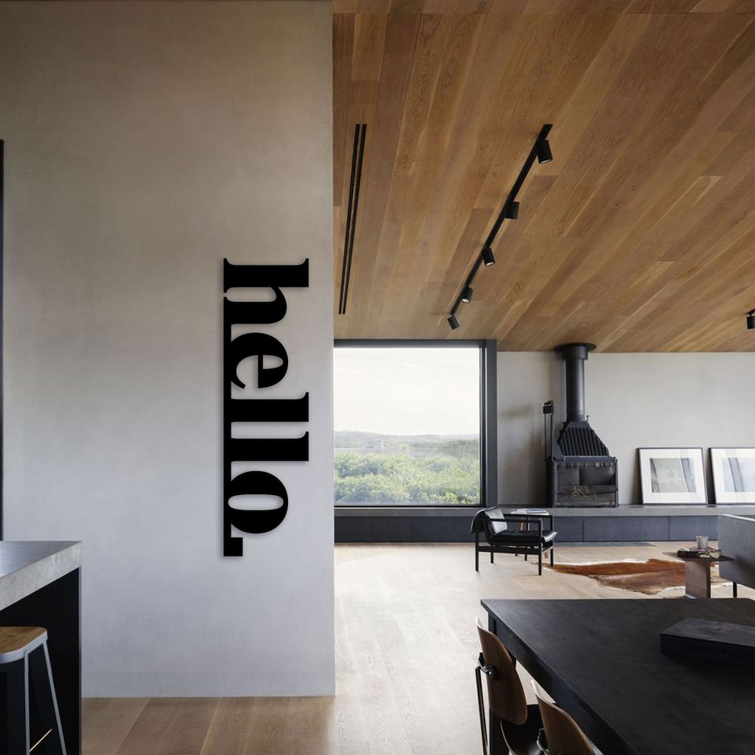 Metal House Entry Hello Wall Art, Garden Metal Wall Art, Housewarming ...