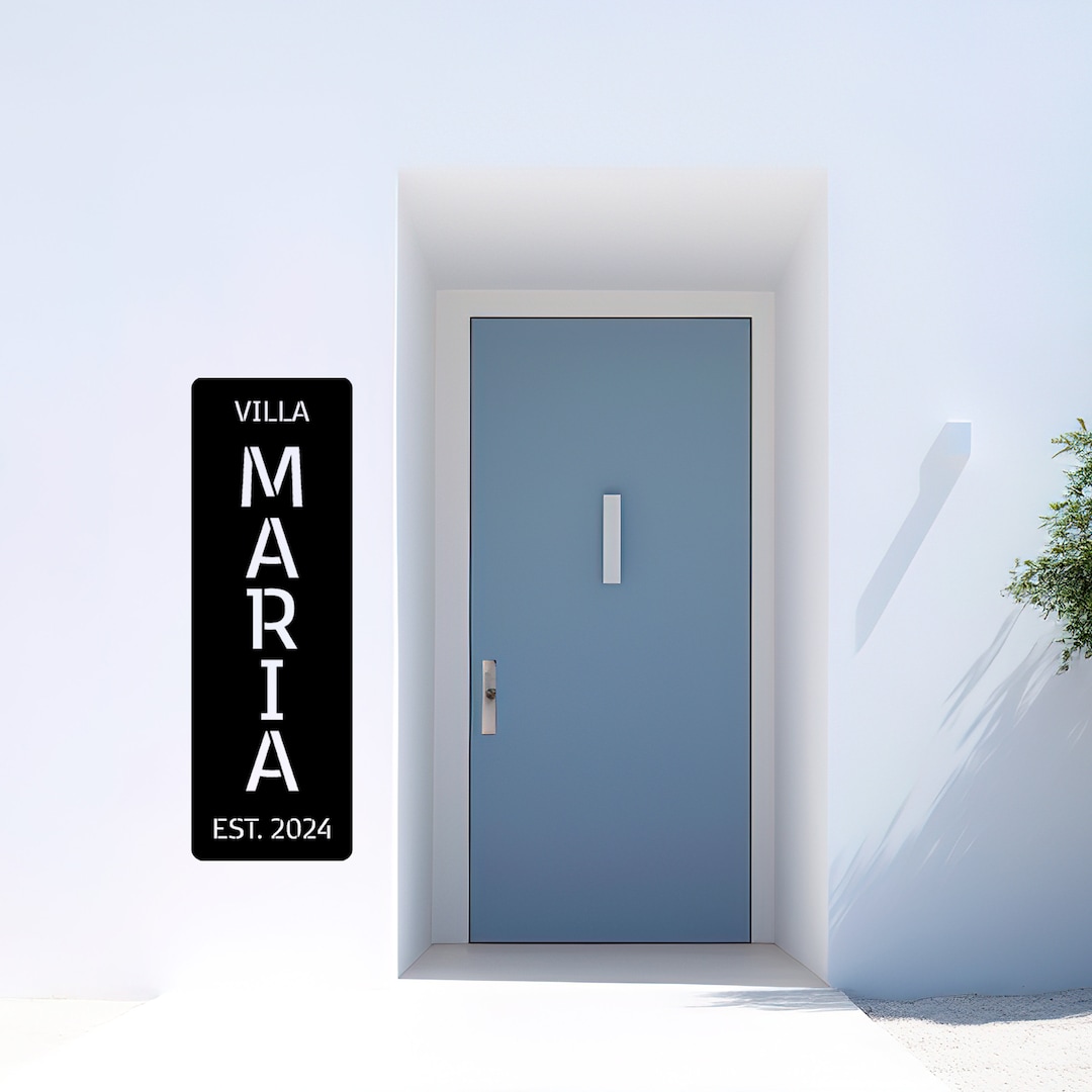 Personalized Metal Villa Name Plate Sign, Custom Bar Name Sign ...