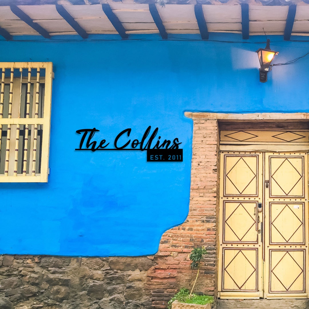 Personalized Metal House Name Sign, Custom Metal Villa Name Sign, Home ...