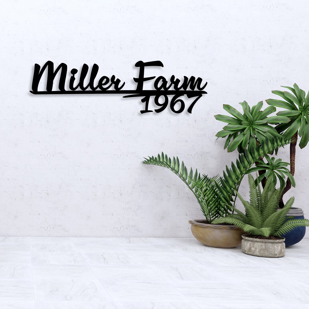 Custom Metal Family Name Sign, Personalized Villa Name Sign, Unique ...