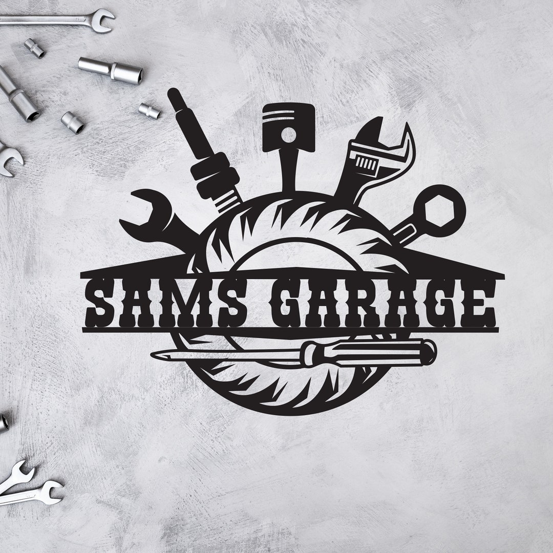 Custom Metal Garage Sign, Personalized Metal Tools Sign, Christmas Gift ...