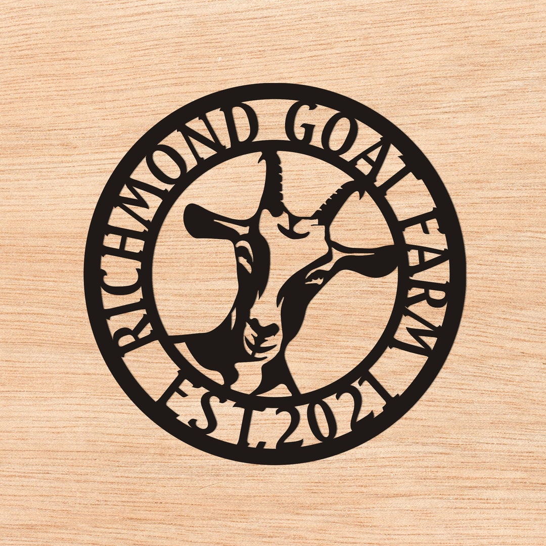 Personalized Goat Metal Farm Sign, Custom Metal Goat Ranch Sign, Unique ...