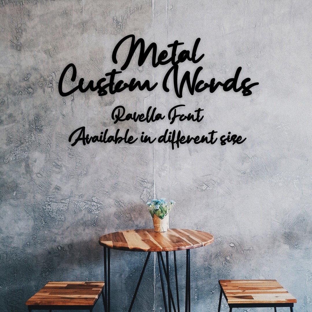 Custommetal Words, Personalized Metal Words, Custommetal Text, Birthday ...