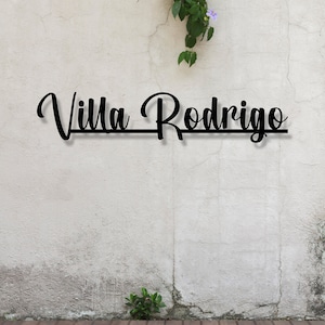 Personalized Metal Villa Name Sign: Custom House Entry Decor - Etsy