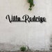 Villa Name Personalized Metal Sign - Custom House Entry Decor ...