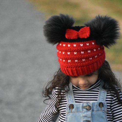 Minnie Mouse Disney Hat Kids Toddler Girl Minnie Mouse Head - Etsy