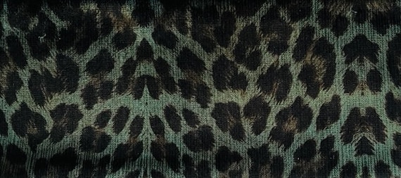 Sample / Swatch Luxury Green Animal Print Upholstery Velvet | Etsy