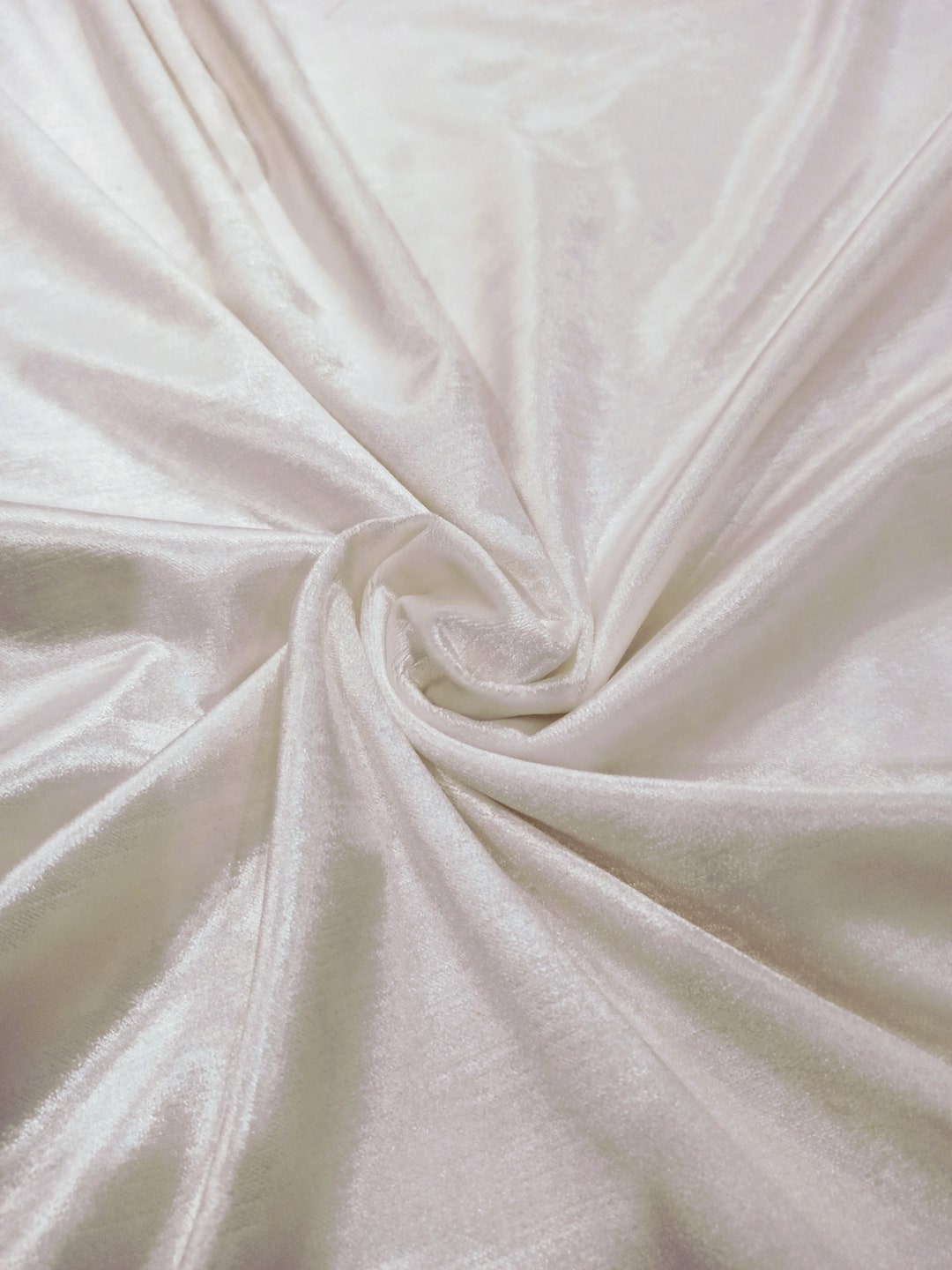 Luxury off White Upholstery Velvet Fabric: Shiny Furnishing Material - Etsy