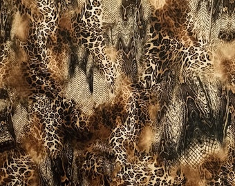 Velvet Leopard Fabric | Etsy
