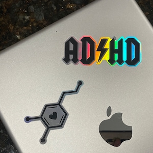 ADHD Dopamine Theme - Vinyl Stickers 7 Pack! || Holographic ...