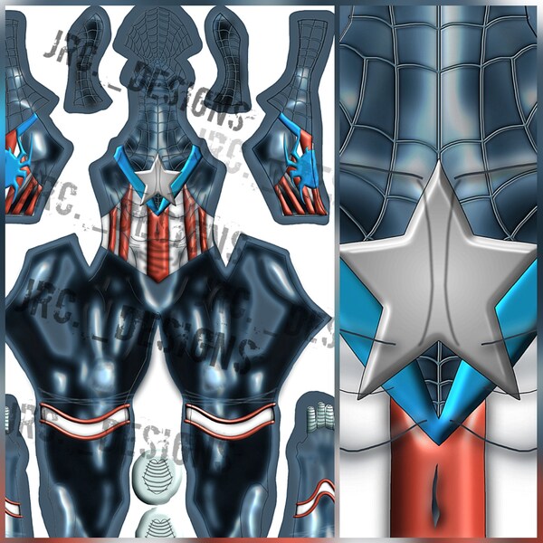 Captain America Suit Pattern - Etsy