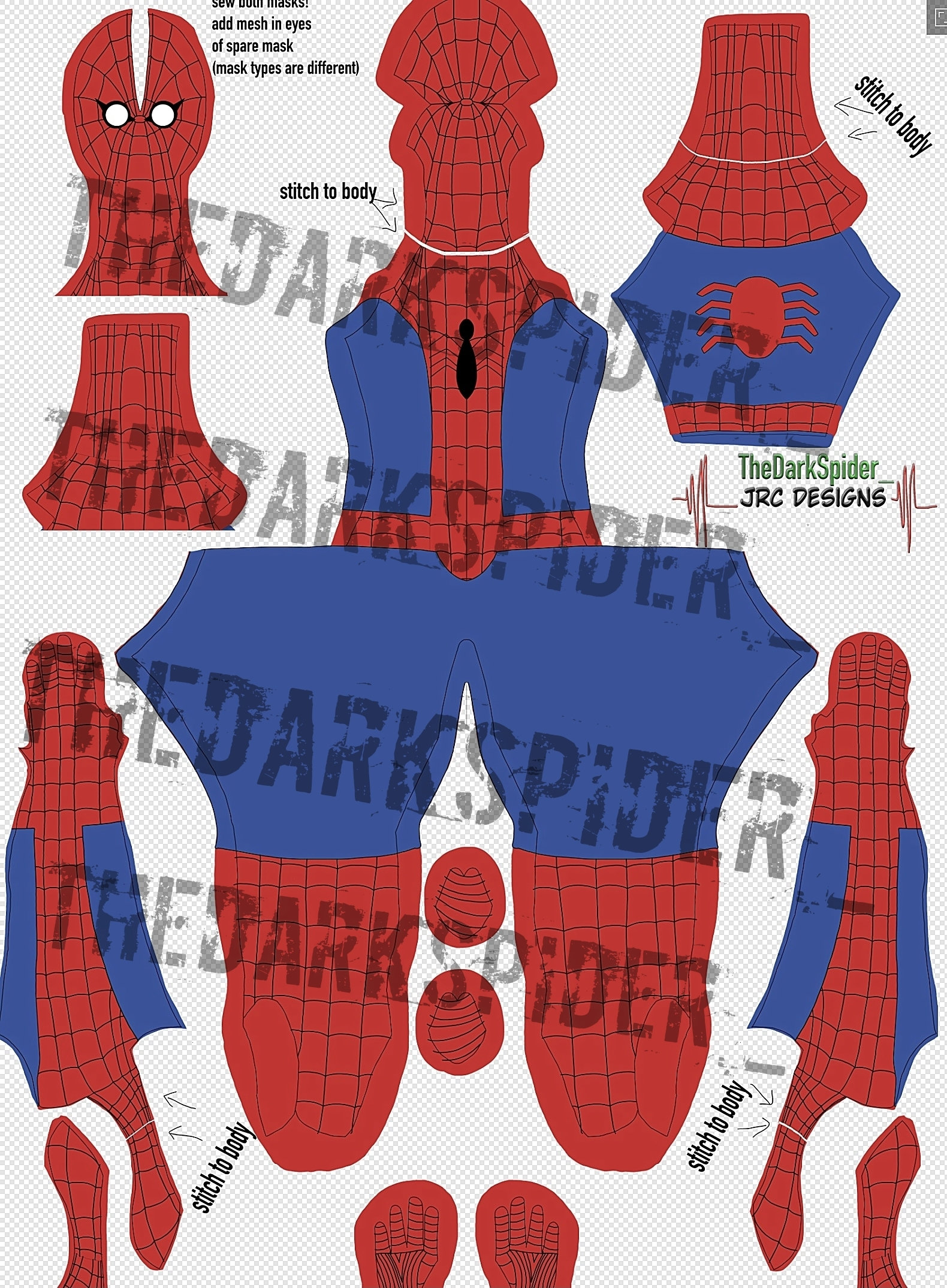 Spiderman Sewing Pattern