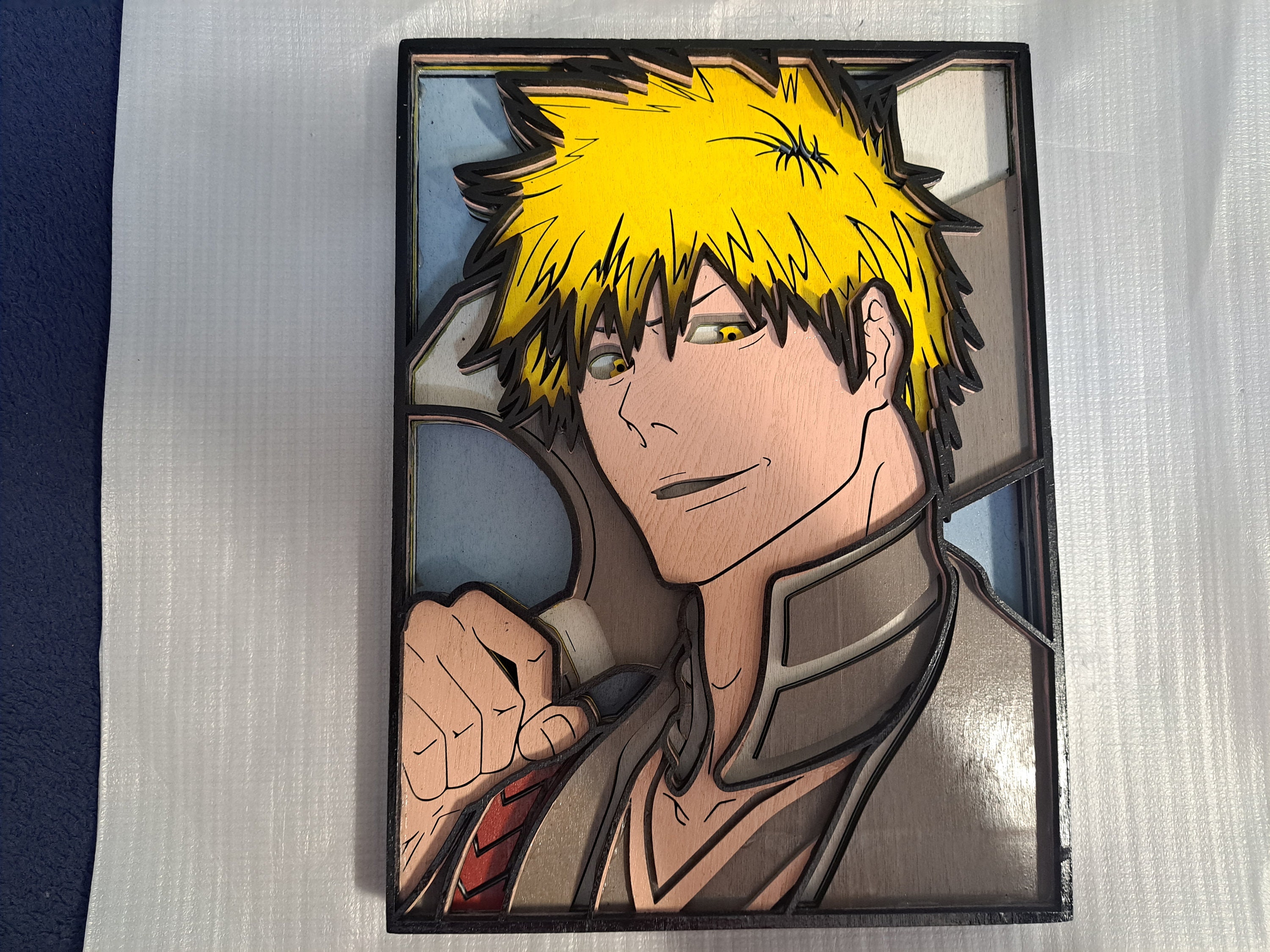 Anime Hero (soul Reaver) Layered 3-d Anime Art, Handmade From Baltic ...