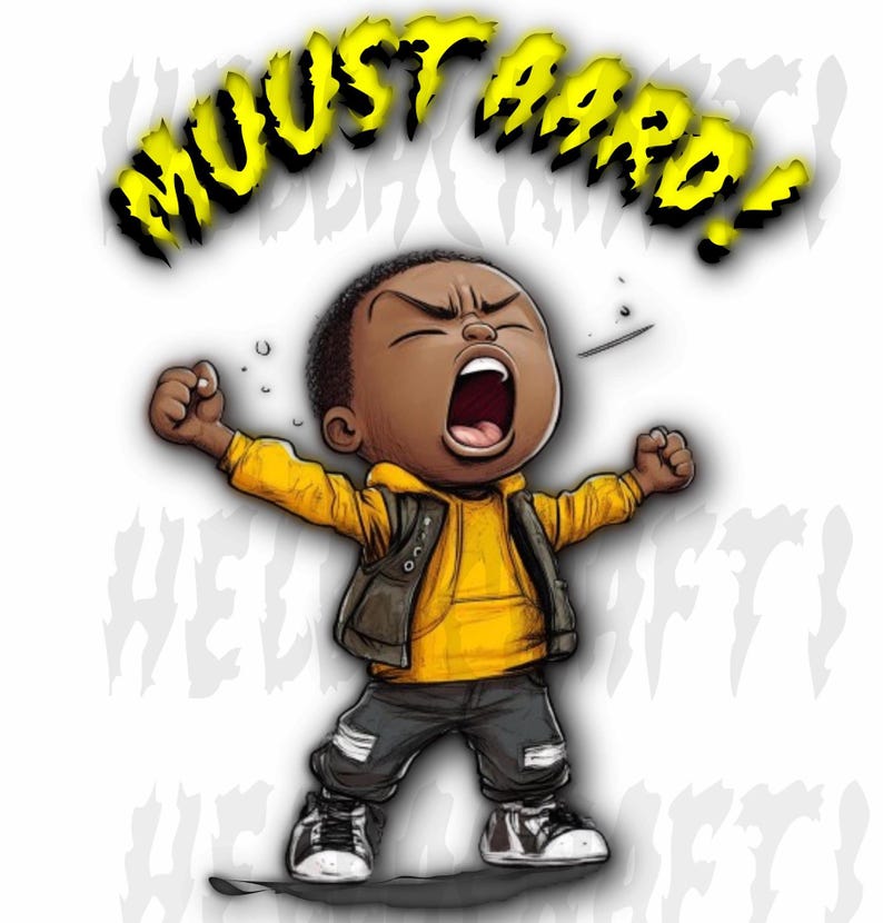 MUSTARD Digital Art Template - Etsy