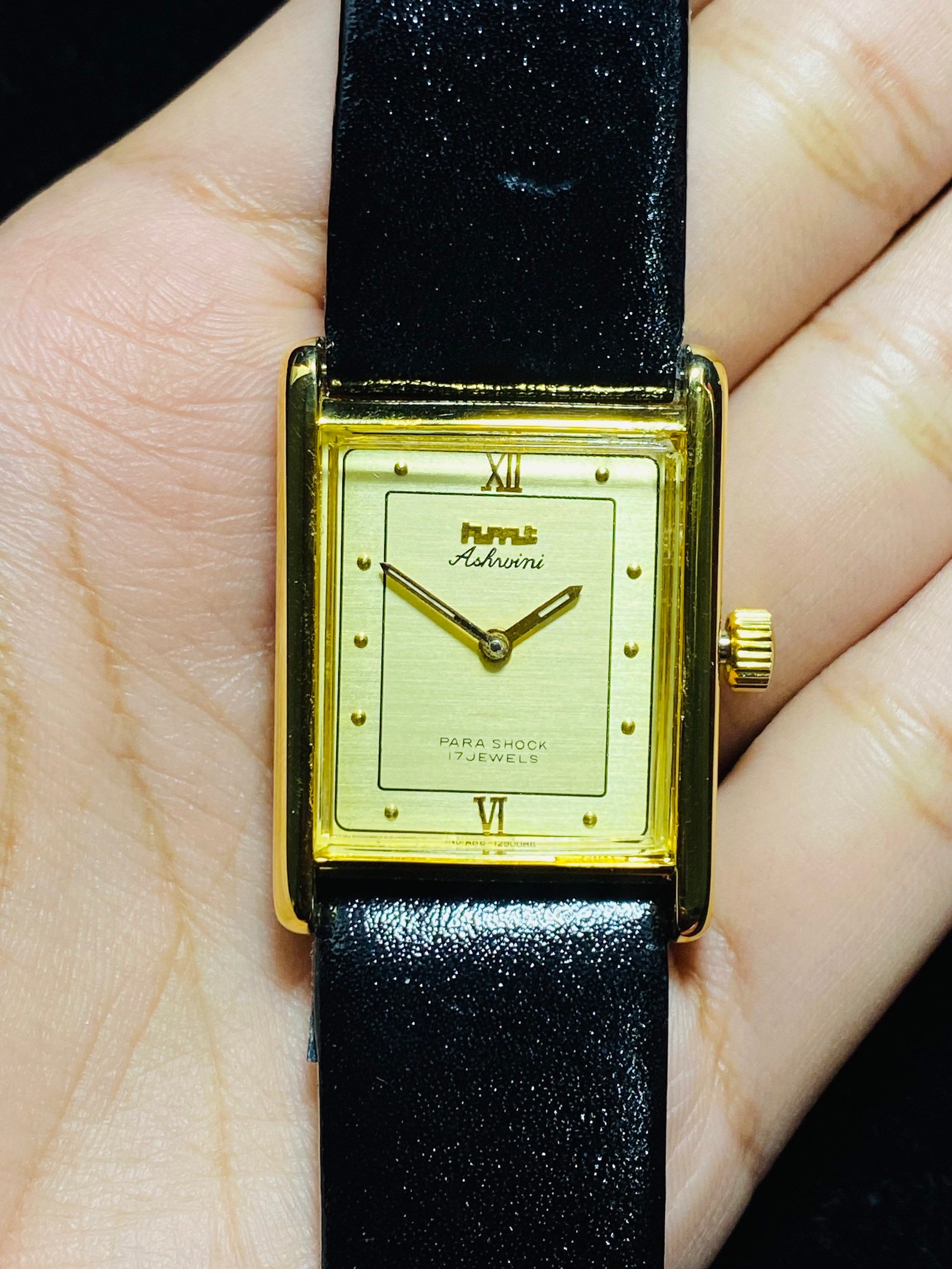 HMT Ashwini Tank Golden Dial Gold Plated Hand Winding 17 - Etsy