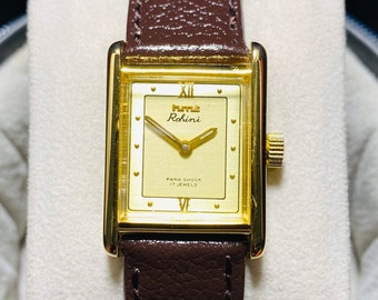 HMT Ashwini Tank Golden Dial Gold Plated Hand Winding 17 | Etsy