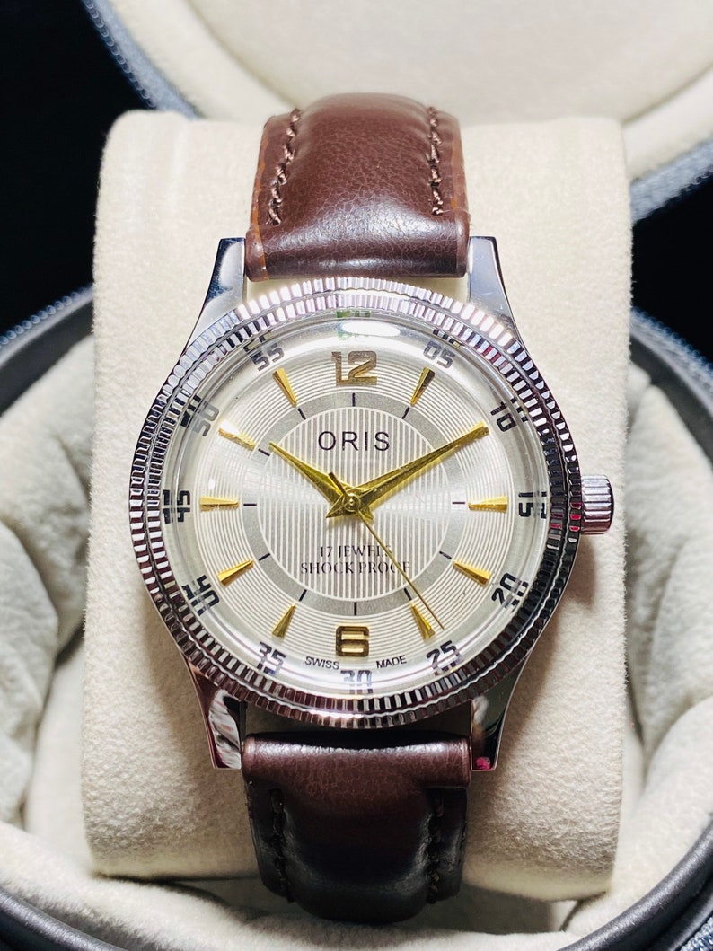 Vintage Oris White Dial Hand Winding Watch FHF Movement ST-96 - Etsy