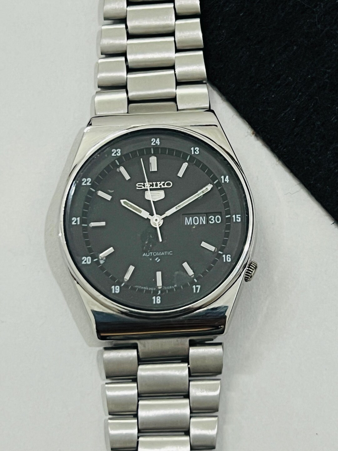 Vintage Seiko 5 Automatic Blue Dial Japan Made Date & Day 21jewels Men ...