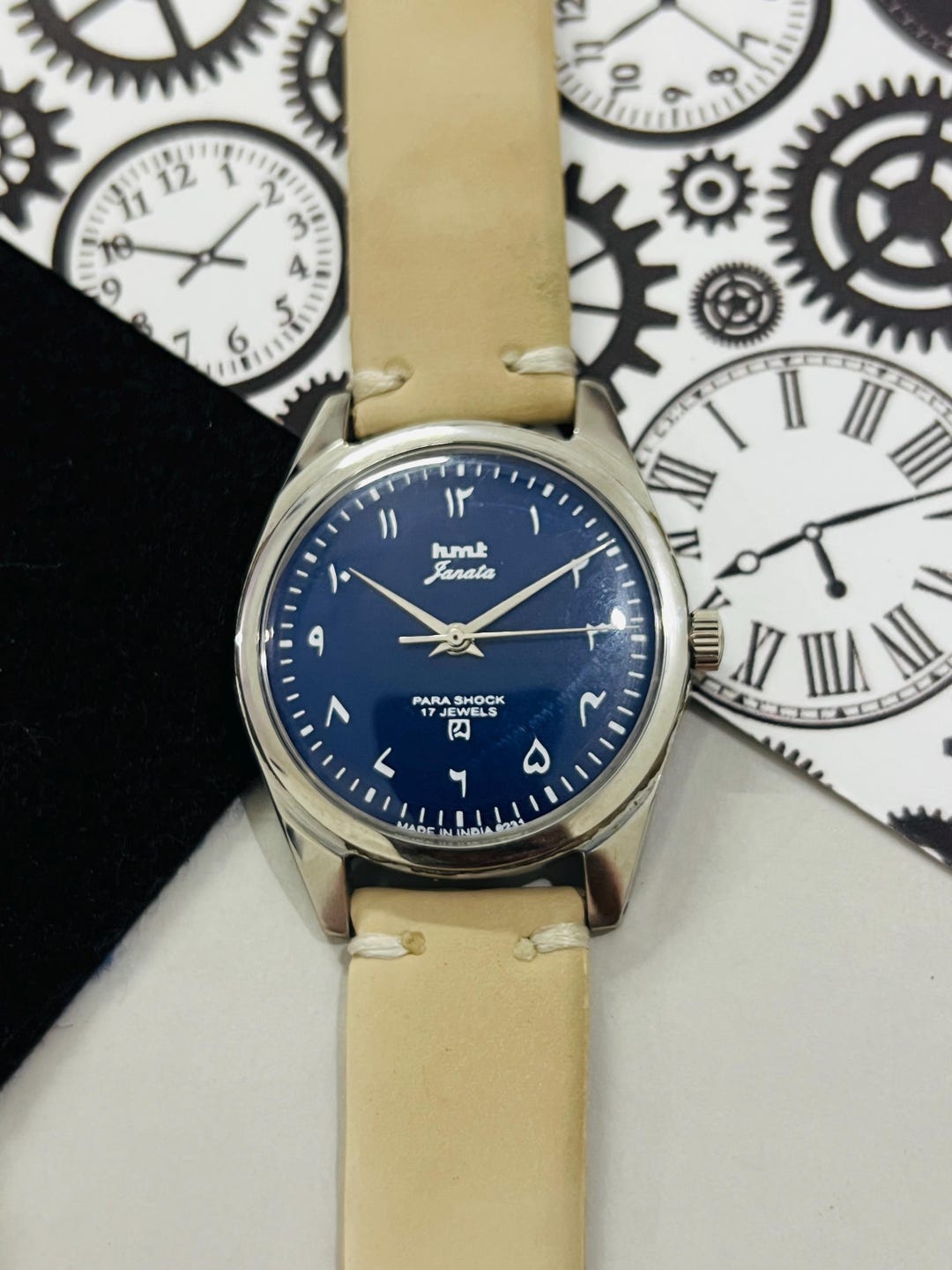 Vintage Hmt Janata Arabic Numerals Blue Dial Mechanical Hand Winding ...
