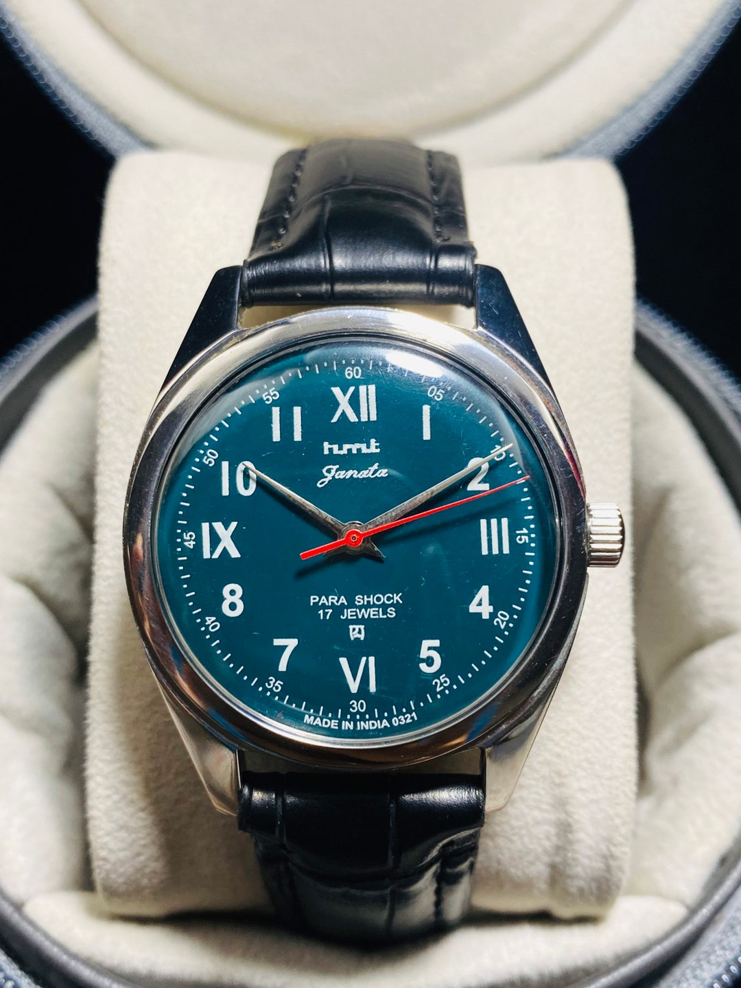 Buy Vintage HMT Janata Roman Numerals 17jewels Mechanical Mens Online ...