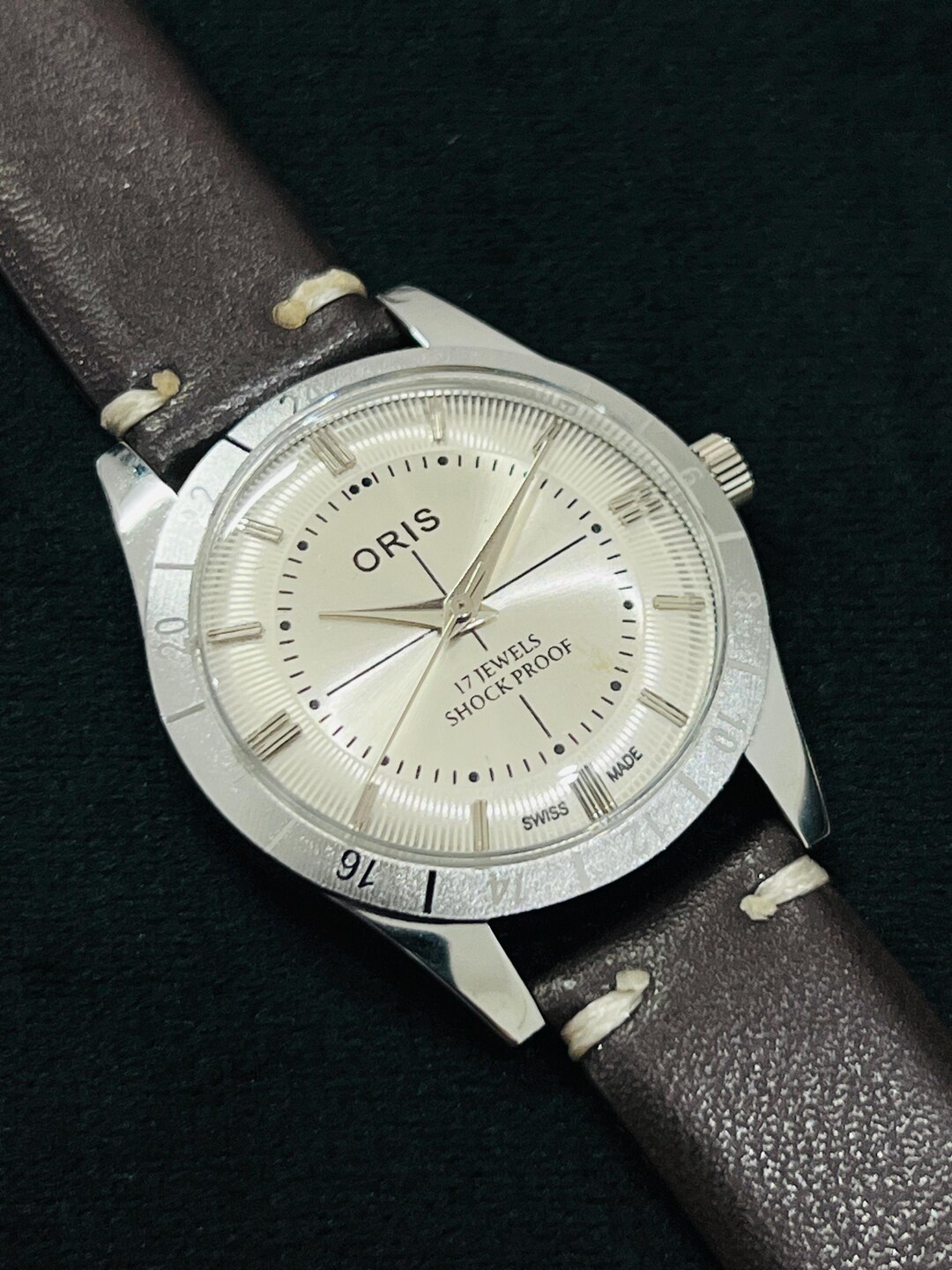 Vintage Oris Grey Dial Hand Winding Watch FHF Movement ST-96 Swiss Made Men’s Wrist Watch - Etsy