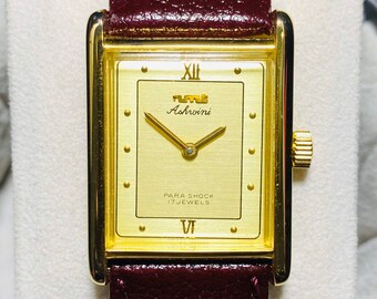 Beautiful Hmt Ashwini Tank Golden Dial Two Hand 17jewels Mechanical ...